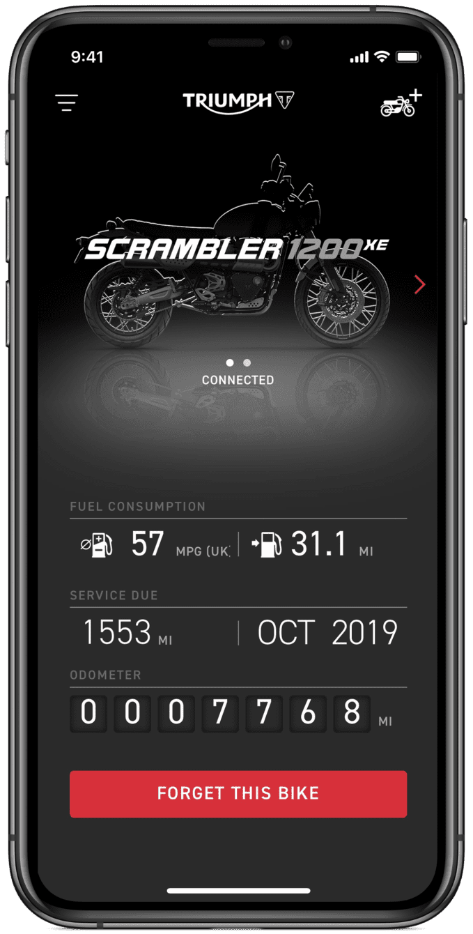 'My Triumph' CONNECTIVITY SYSTEM for Scrambler 1200 and Rocket 3 ...