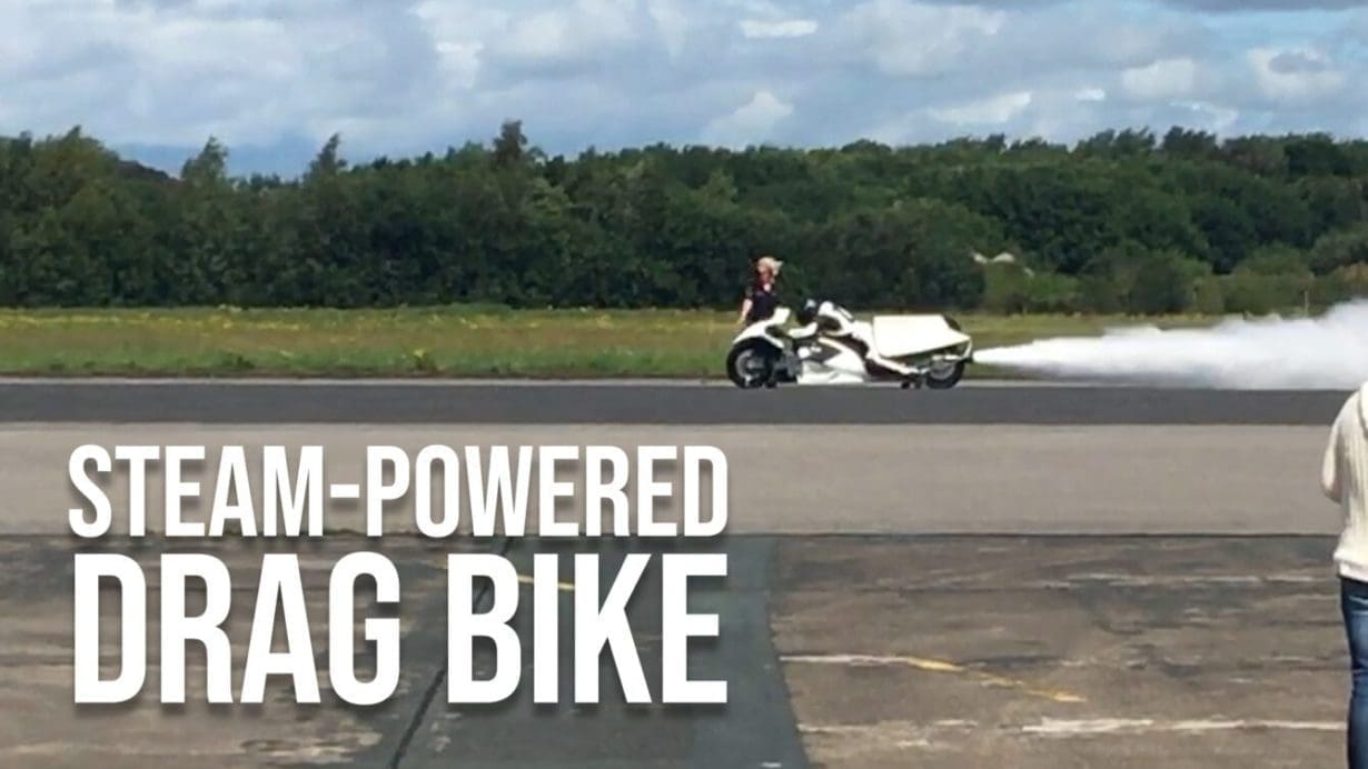 VIDEO: Steam-Powered Drag Bike | MoreBikes