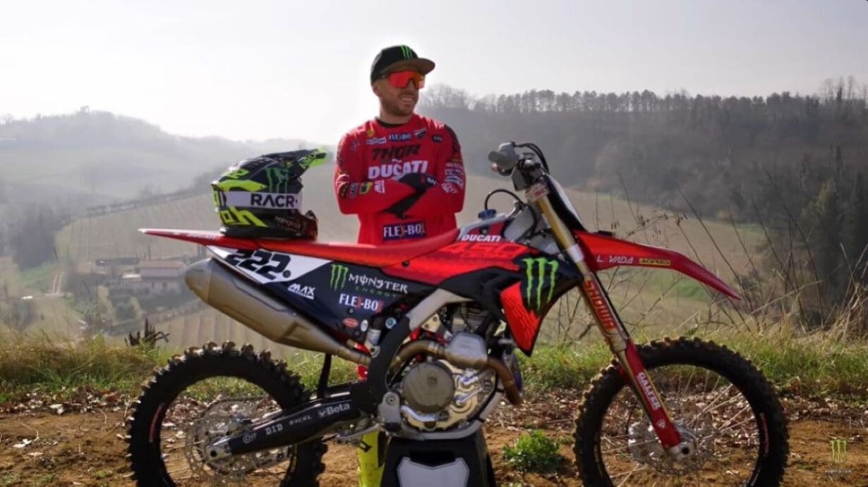 Watch Tony Cairoli on the first ever Ducati Motocross bike | MoreBikes
